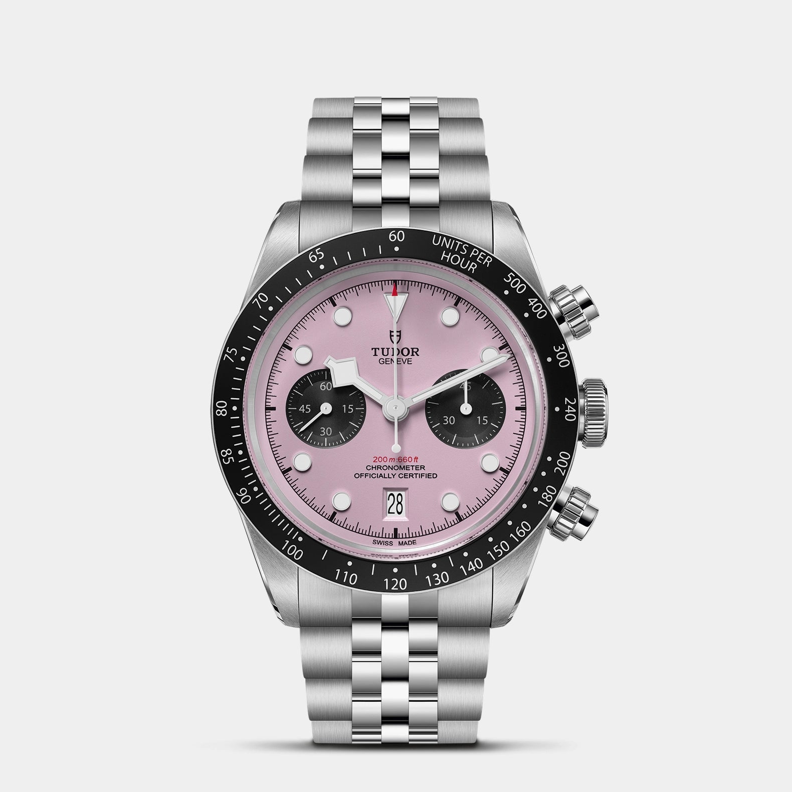TUDOR | Black Bay Chrono 41 mm - Pink Dial on 5‑Link Bracelet