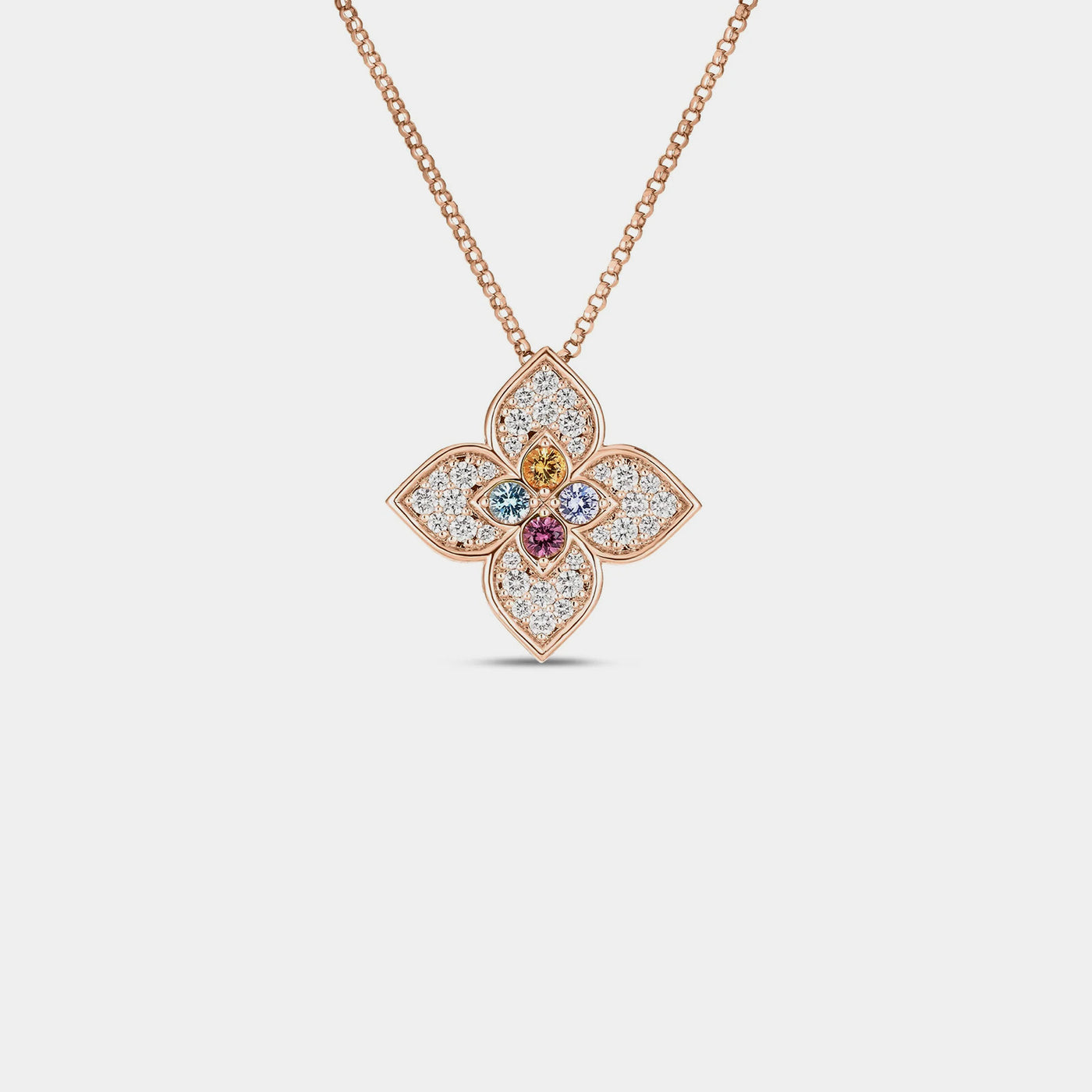 Roberto Coin | Venetian Princess Carnival Mixed Stone Large Flower Necklace
